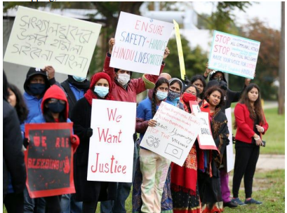 Hindus rally in metro Detroit to protest attacks in Bangladesh | Global ...